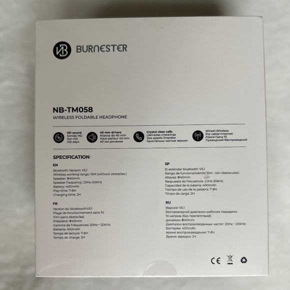 Burnester | Headphones | Burnester Nbtm58 Folding Structure Wireless ...